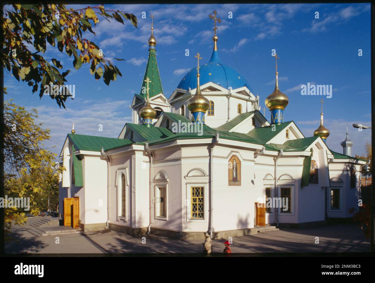 The Cathedral of the Ascension in Novosibirsk, Russia, rebuilt in the ...