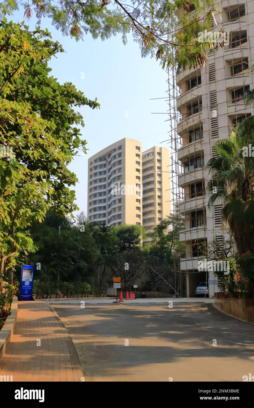 December 21 2022 - Mumbai, Maharashtra in India: Modern housing complex ...