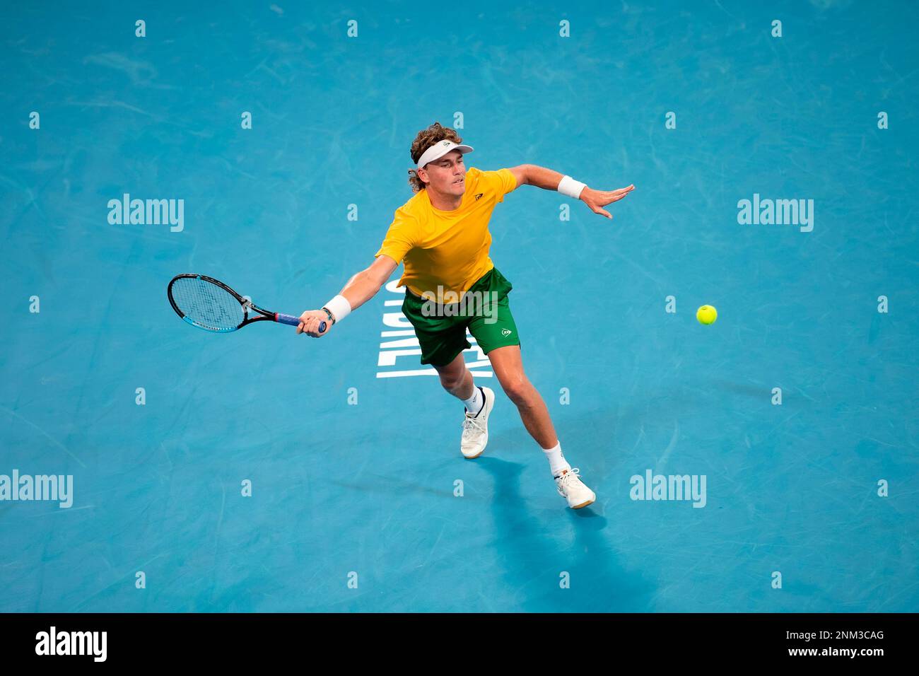 SYDNEY, AUSTRALIA - JANUARY 02: Max Purcell of Australia plays a ...