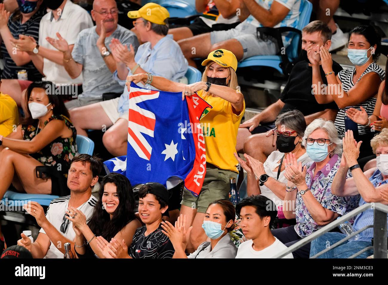 SYDNEY, AUSTRALIA - JANUARY 02: Australian fan during the ATP Cup ...