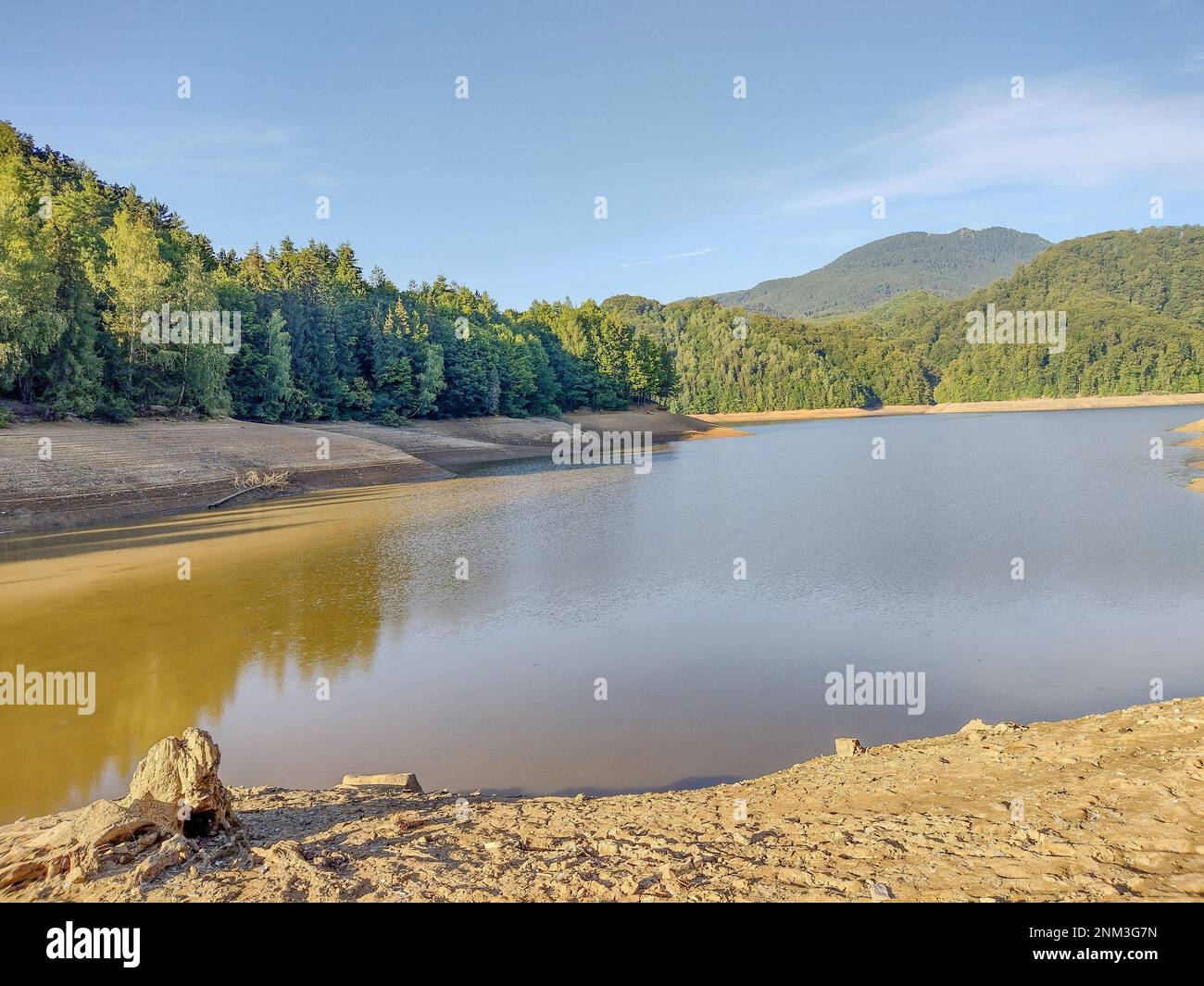 Firiza lake in Maramures county, June 2022, Romania. During this period ...