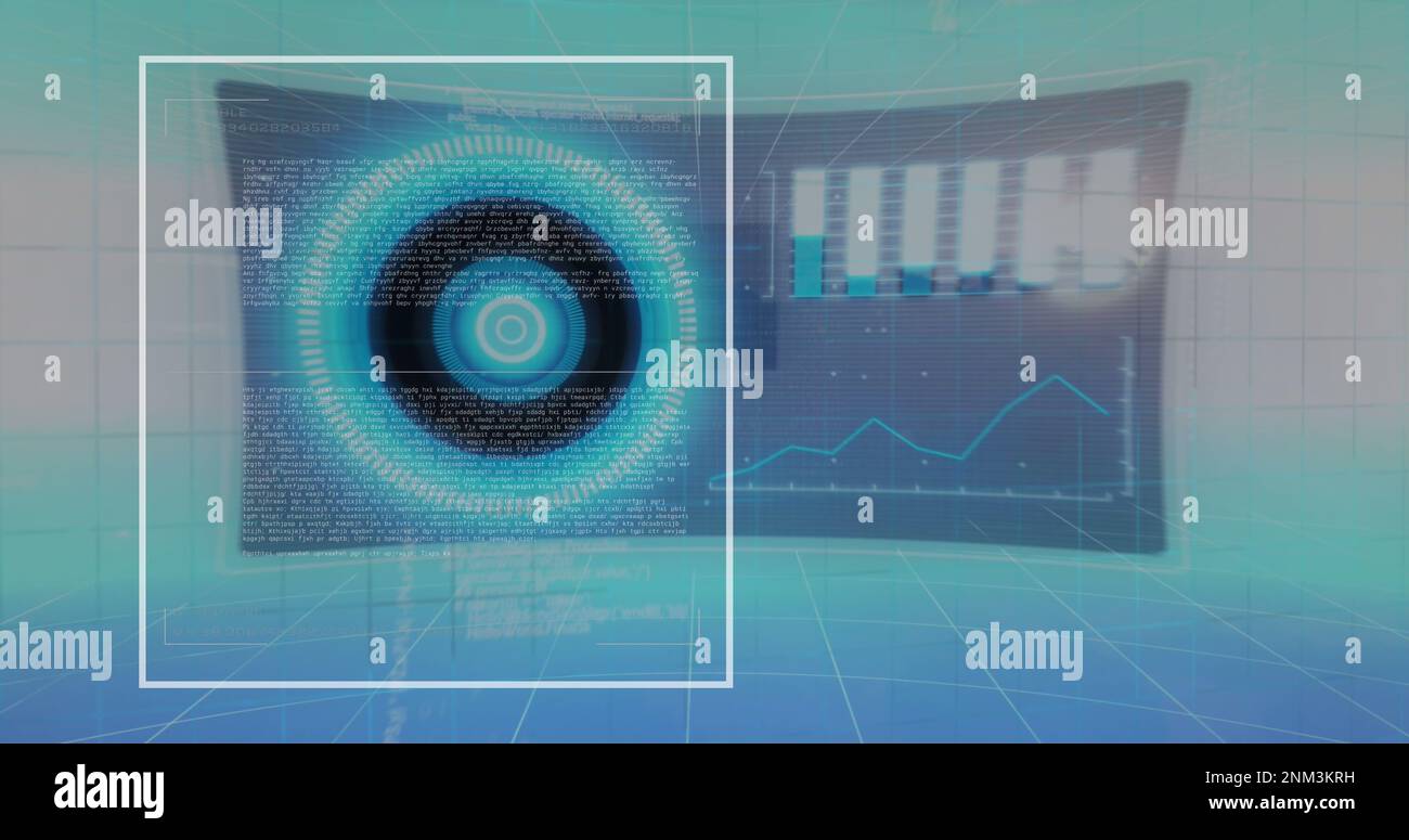 Image of data processing and scope scanning over shapes Stock Photo - Alamy