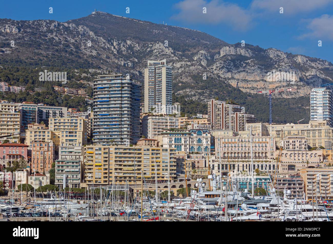 Skyscraper Buildings Monaco City at Sunny Winter Day Travel Stock Photo ...