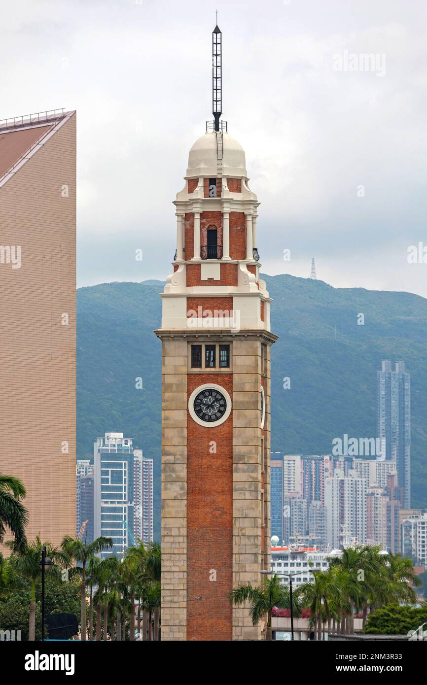 Former Kowloon Canton Railway Clock Tower Historical Landmark in Hong Kong Stock Photo - Alamy