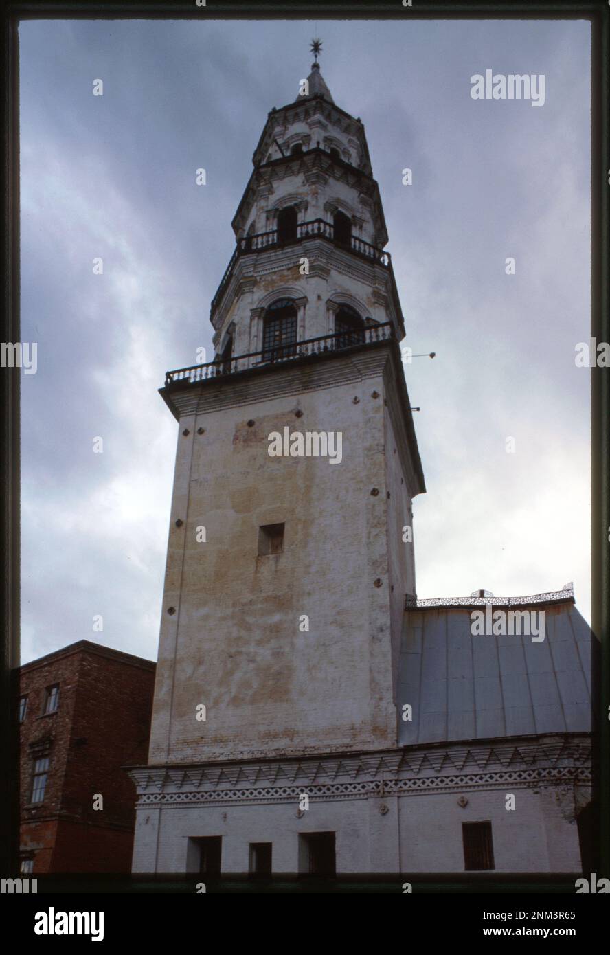 The Demidov Tower in Neviansk, Russia, built between 1724 and 1725, is ...