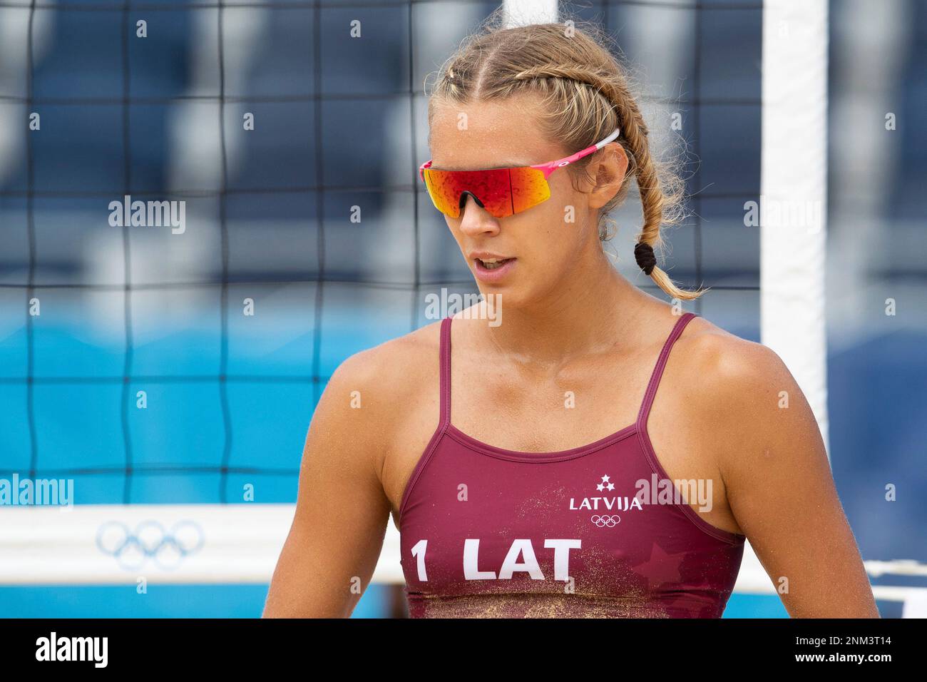 July 31, 2021: Tina Graudina (1) of Latvia during the Women's Beach ...