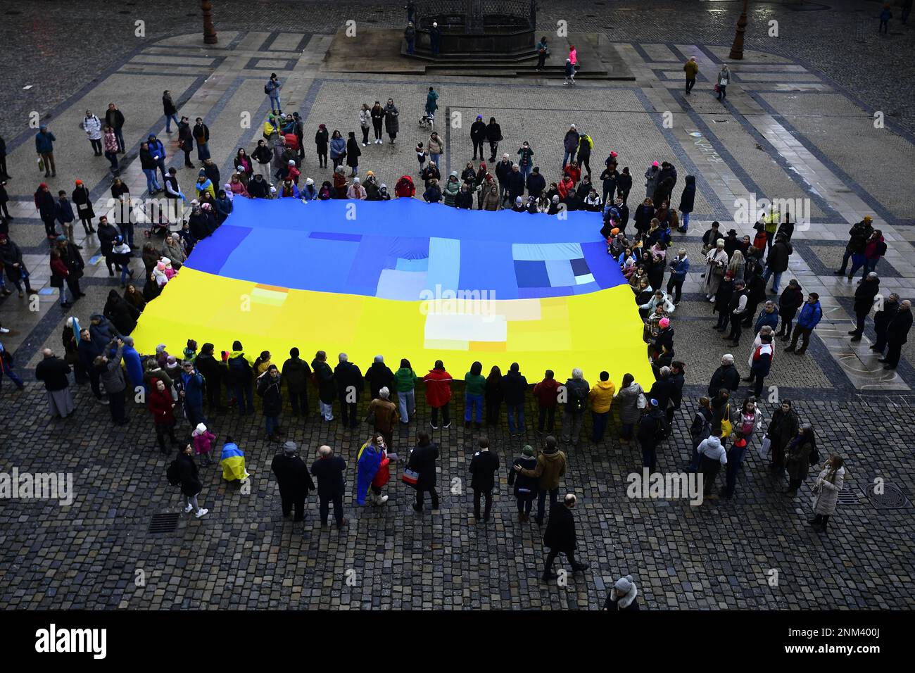 Liberec, Czech Republic. 24th Feb, 2023. Prayer for Ukraine event in ...