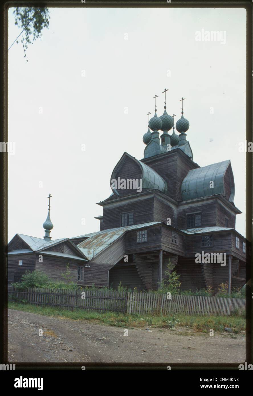 The Log Church of the Dormition in Nelazskoe, Russia, built in 1694, is ...