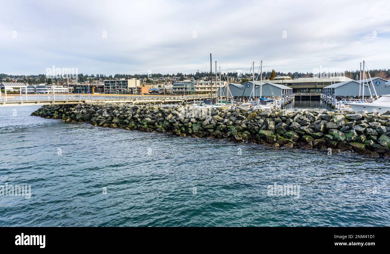 The breakwater and pier in Edmonds, Washington Stock Photo - Alamy