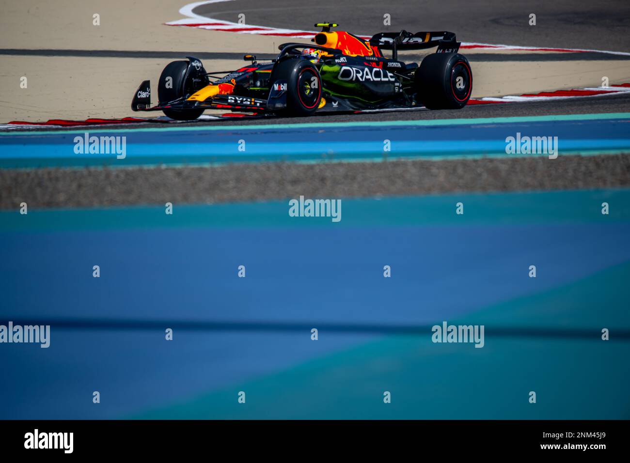 BAHRAIN INTERNATIONAL CIRCUIT, BAHRAIN - FEBRUARY 24: Sergio Perez, Red ...