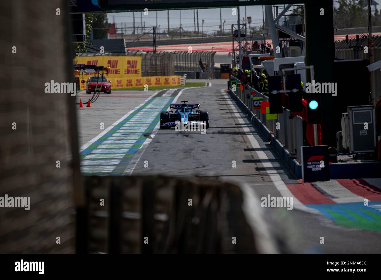 BAHRAIN INTERNATIONAL CIRCUIT, BAHRAIN - FEBRUARY 24: Esteban Ocon ...