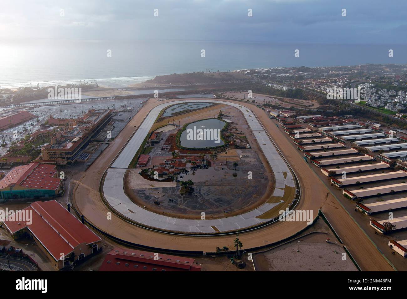 An aerial view of the Del Mar Fairgrounds and Racetrack, Saturday, Dec ...