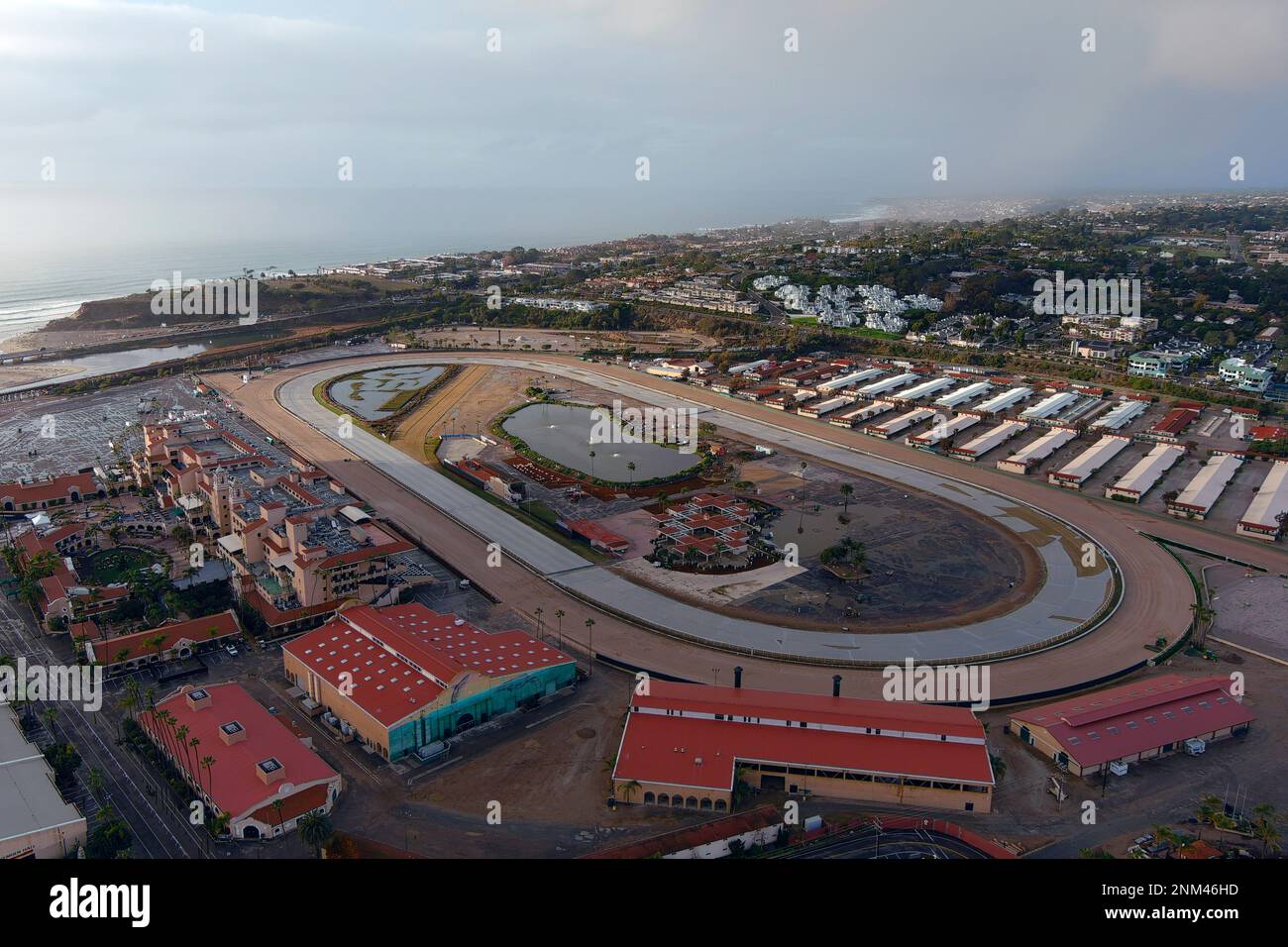 An aerial view of the Del Mar Fairgrounds and Racetrack, Saturday, Dec ...