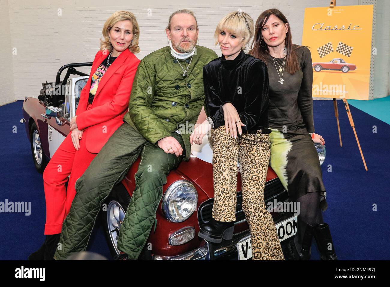 London, UK. 24th Feb, 2023. The stars with the MG car that is taking a ...