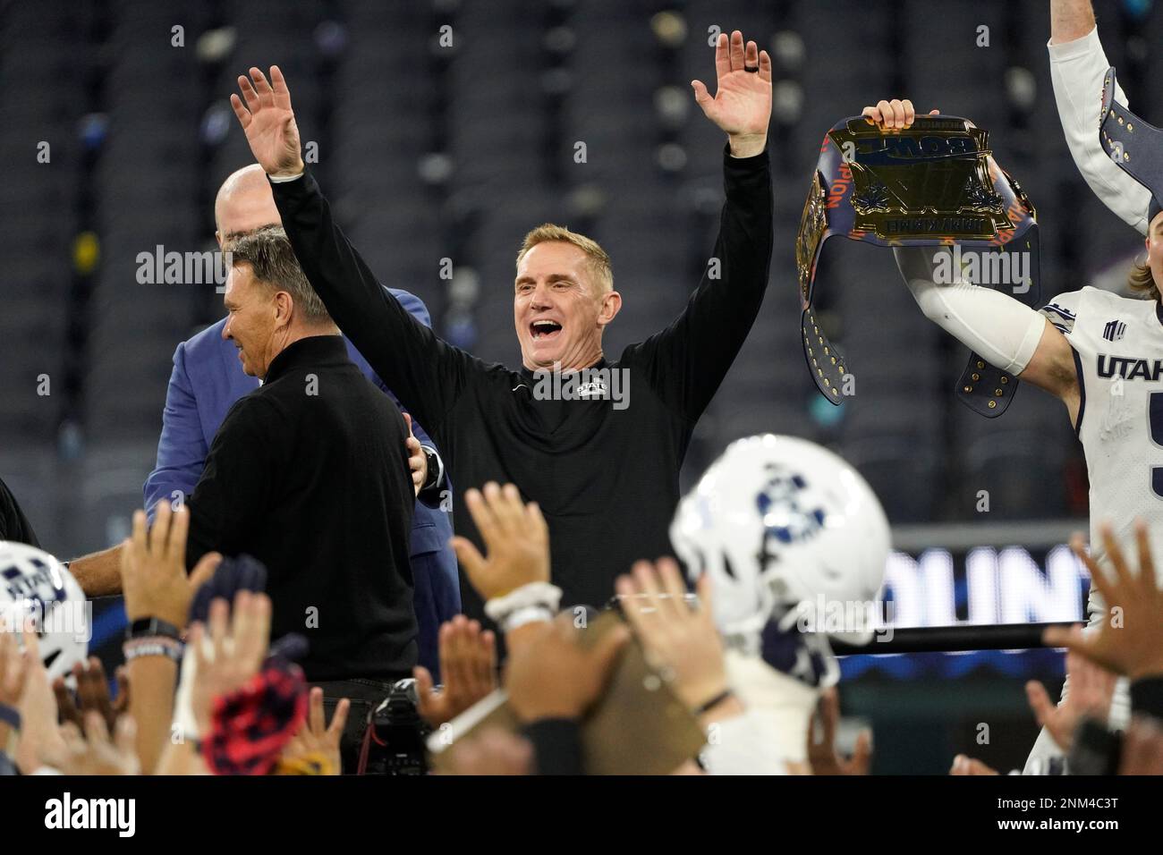 Utah State head coach Blake Anderson after the football game against ...
