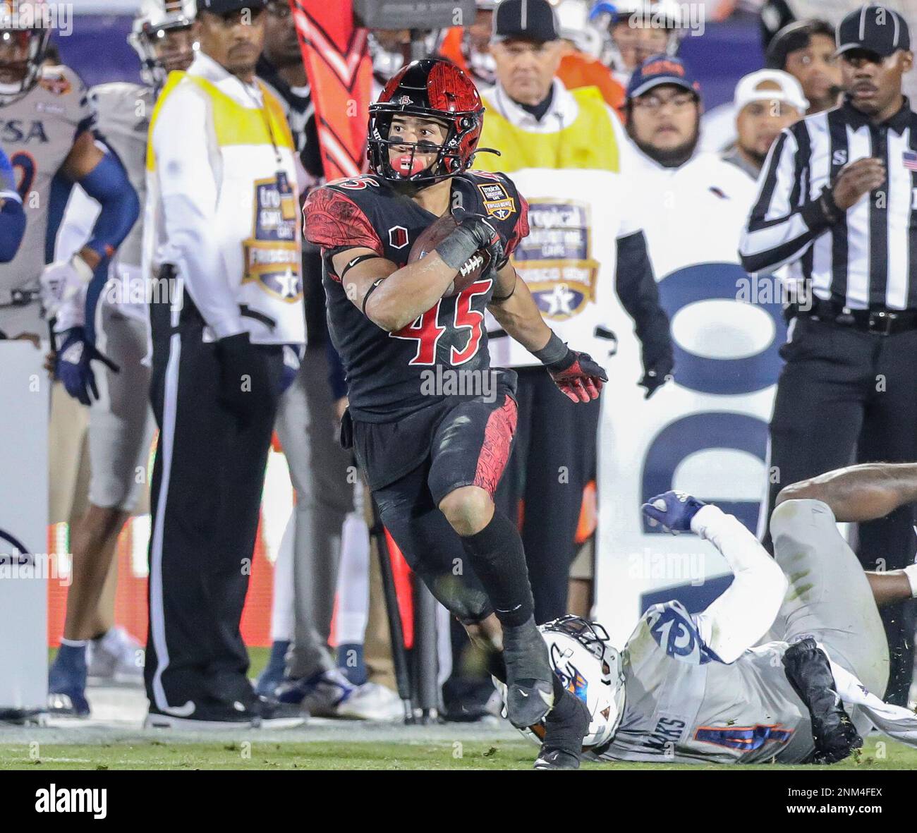 December 21, 2021: San Diego State WR Jesse Matthews #45 escapes from a ...