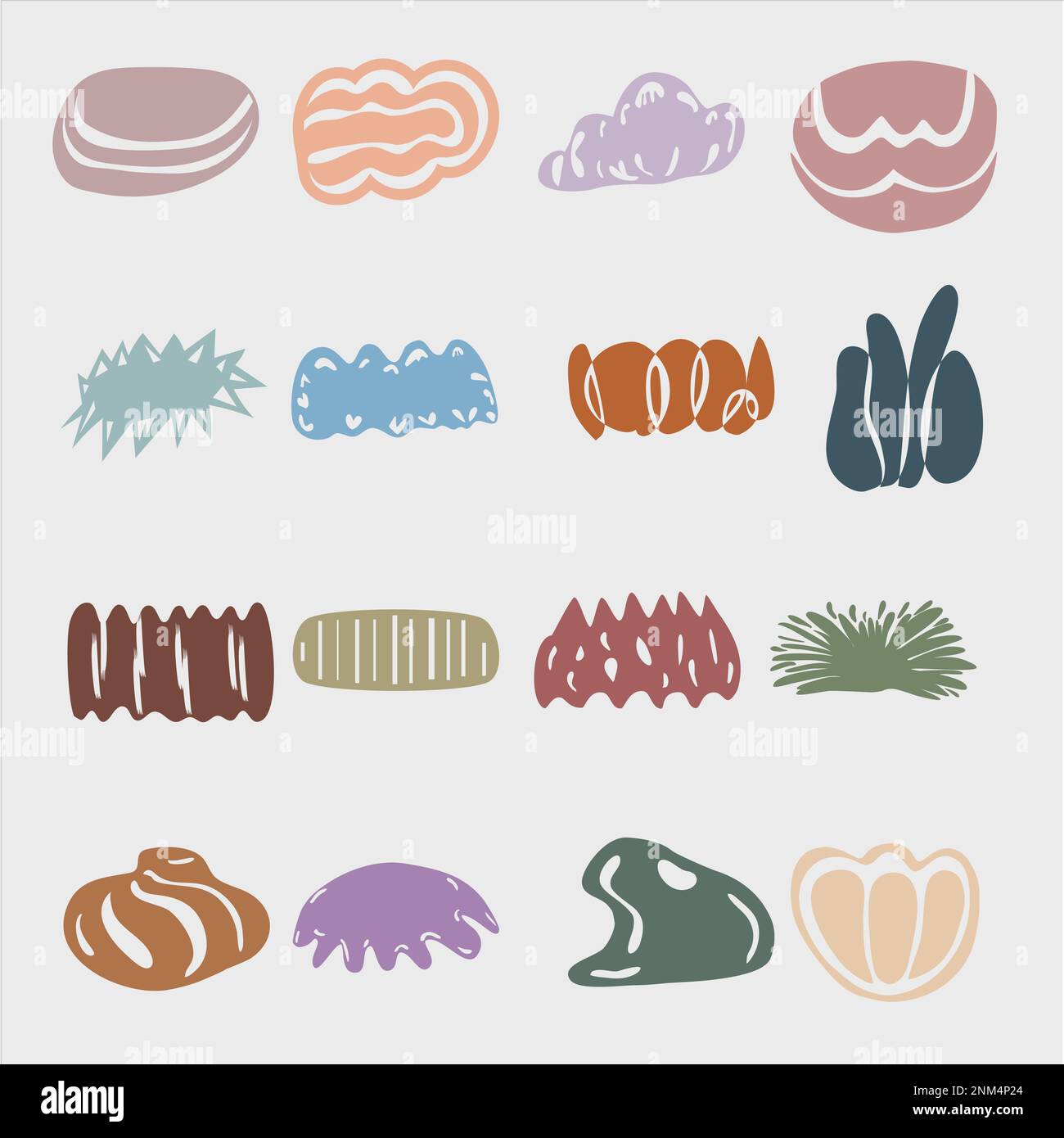 Abstract pattern shapes, organic , curves, Lines. Contemporary modern ...