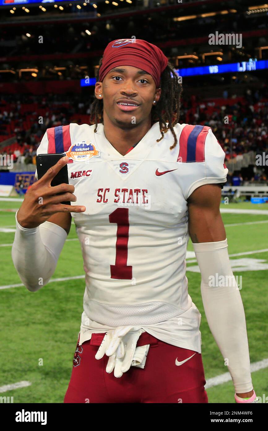ATLANTA, GA - DECEMBER 18: Wide receiver Shaquan Davis #1 of the South ...