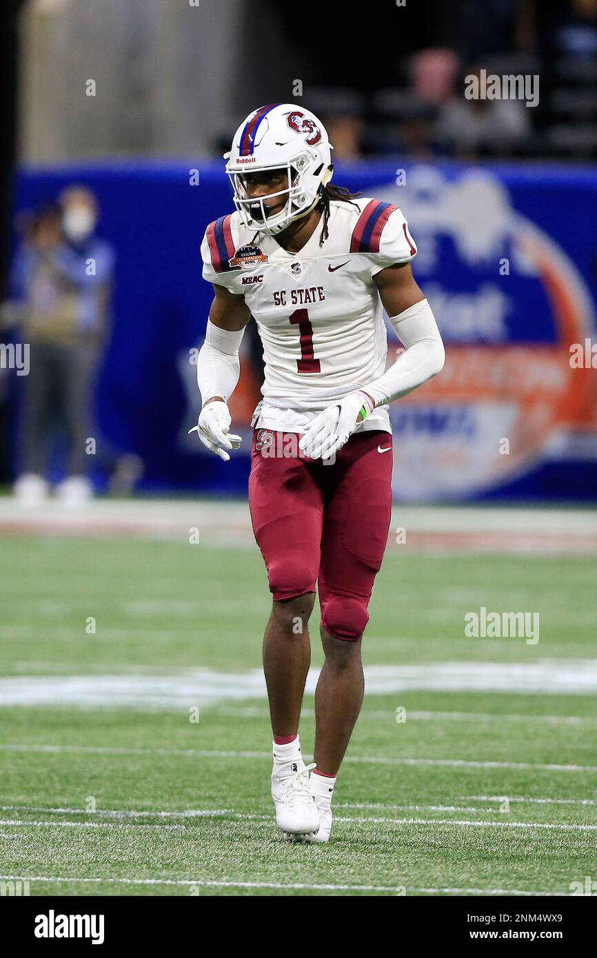 ATLANTA, GA - DECEMBER 18: Wide receiver Shaquan Davis #1 of the South ...
