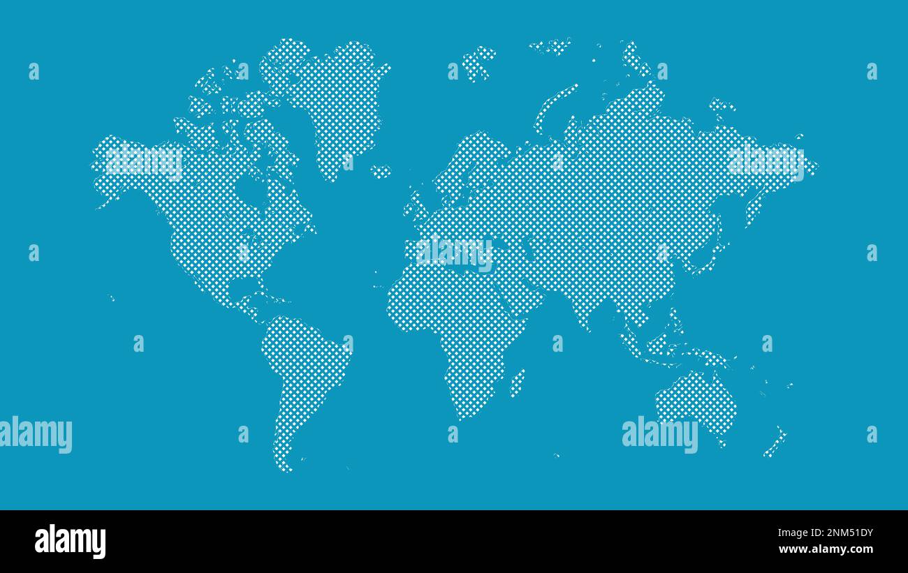 Dot pattern world map isolated. Flat vector illustration Stock Vector Image & Art - Alamy