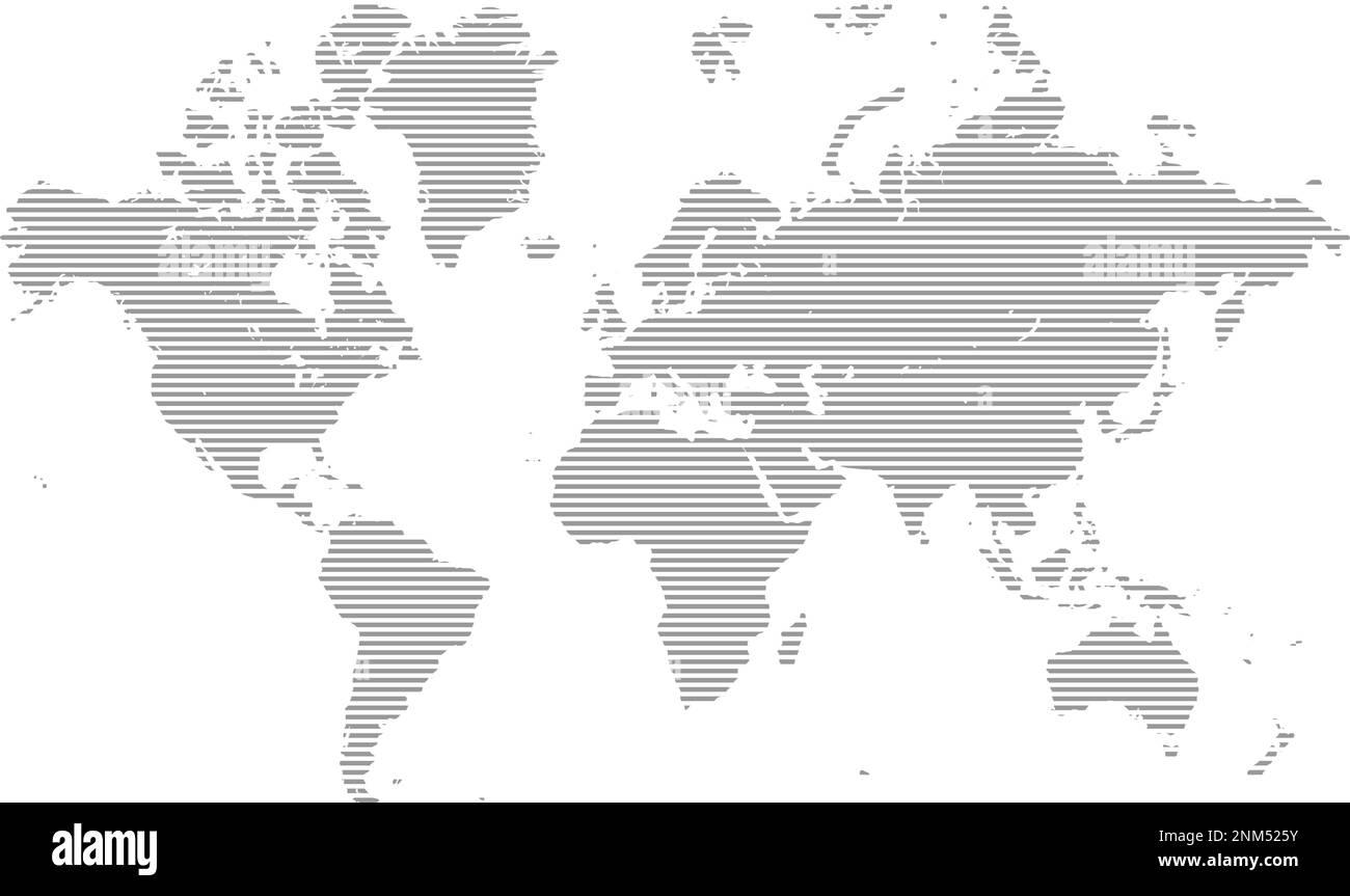 Hatched world map hi-res stock photography and images - Alamy