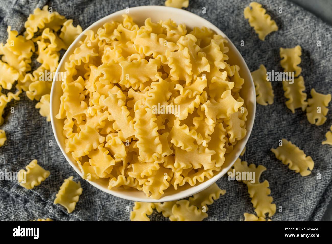 Dry Organic Mafalda Corta Pasta Noodle Ready to Cook Stock Photo - Alamy