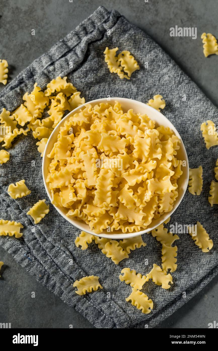 Dry Organic Mafalda Corta Pasta Noodle Ready to Cook Stock Photo - Alamy