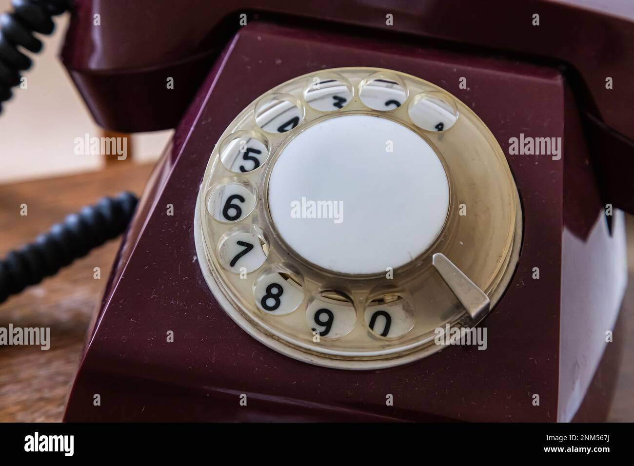 phone with disk dialing. means of communication. Retro Stock Photo - Alamy