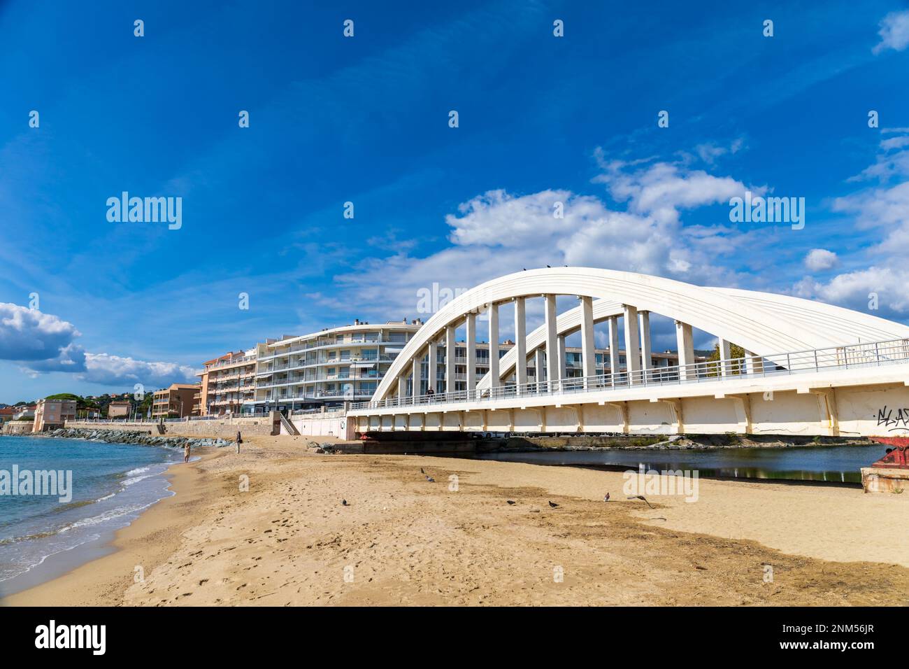 Sainte Maxime famous bridge, French Riviera Stock Photo - Alamy