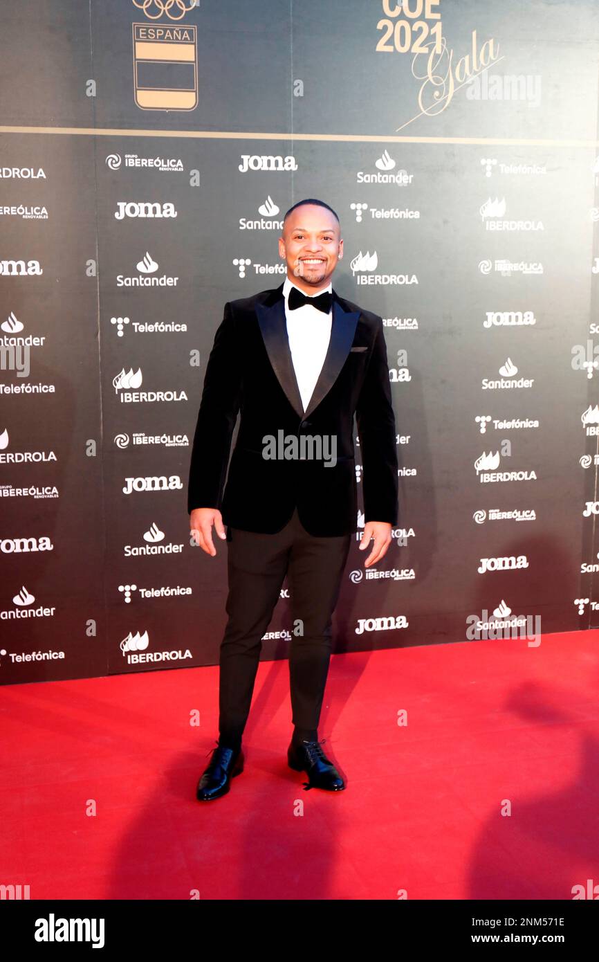Spanish gymnast Rayderley Zapata poses at a photocall during the 16th ...