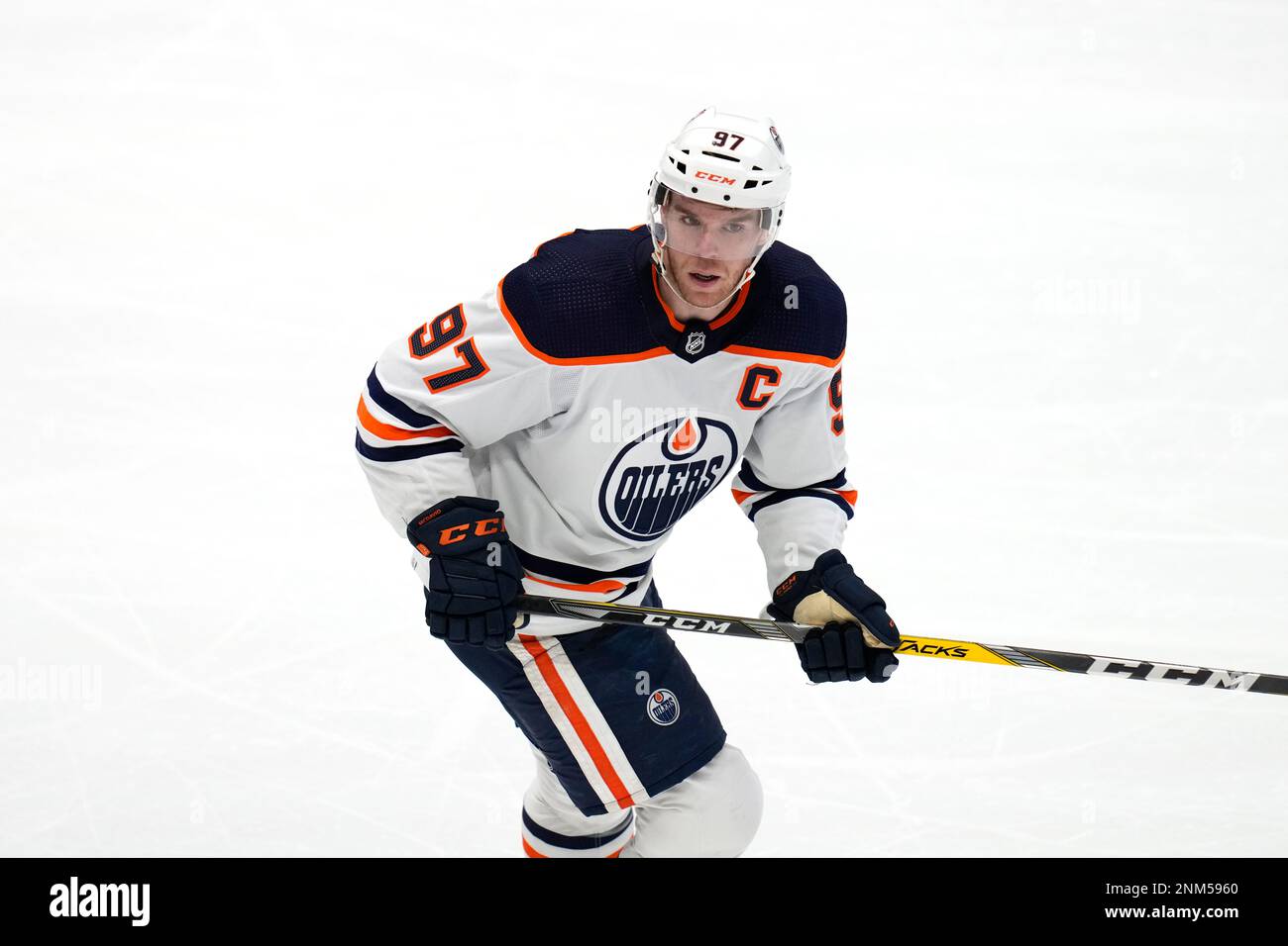 Edmonton Oilers center Connor McDavid (97) during an NHL hockey game ...