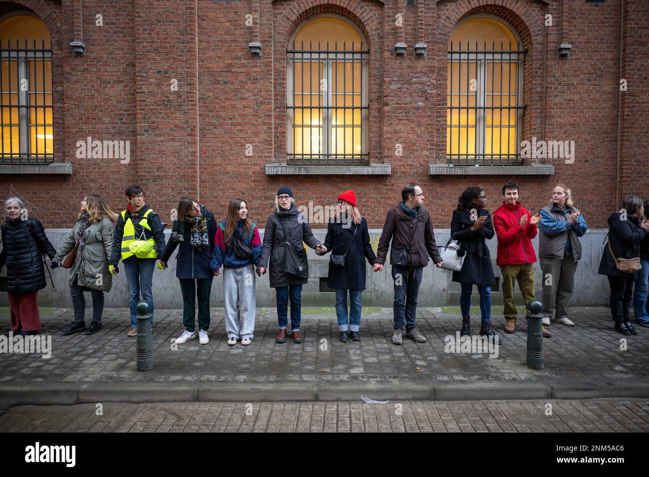 Brussels, Belgium. 24th Feb, 2023. Illustration picture shows asylum ...
