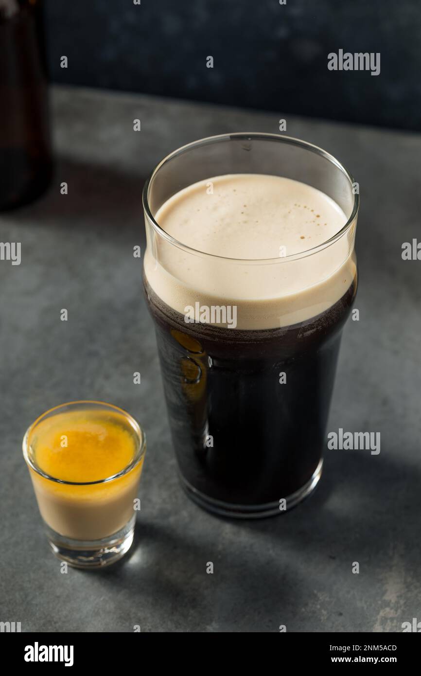 Boozy Irish Bomb Shot Cocktail with Stout Beer for St Patricks Day ...