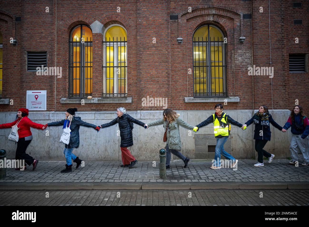 Brussels, Belgium. 24th Feb, 2023. Illustration picture shows asylum ...