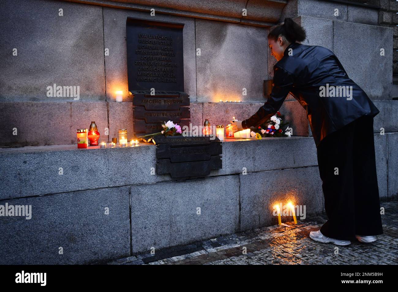 Liberec, Czech Republic. 24th Feb, 2023. Prayer for Ukraine event in ...