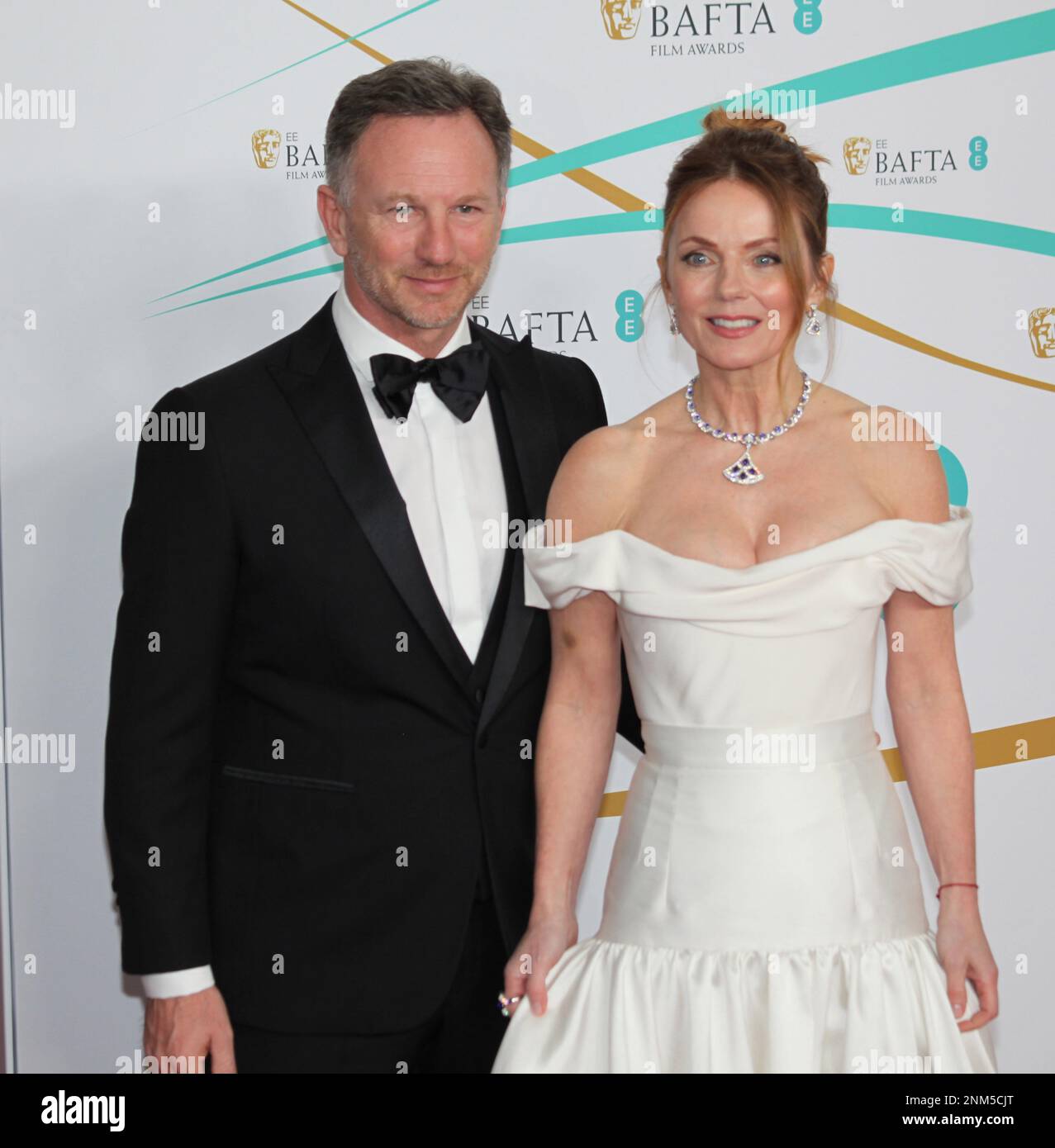 London, UK. Geri Halliwell and Christian Horner at the EE BAFTA Film ...