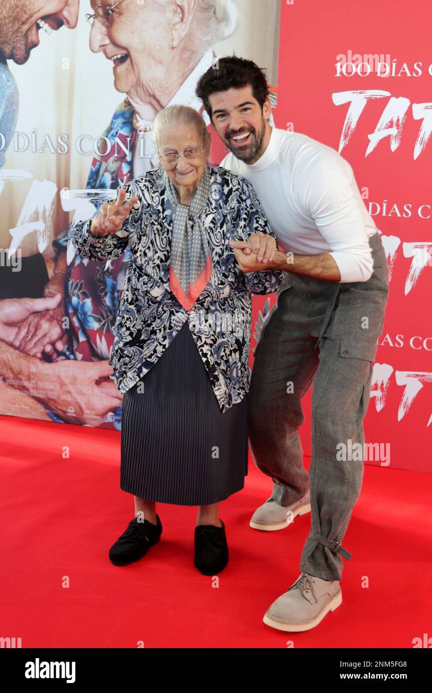 Miguel Angel Muñoz and his tata Luisa Cantero during the presentation ...