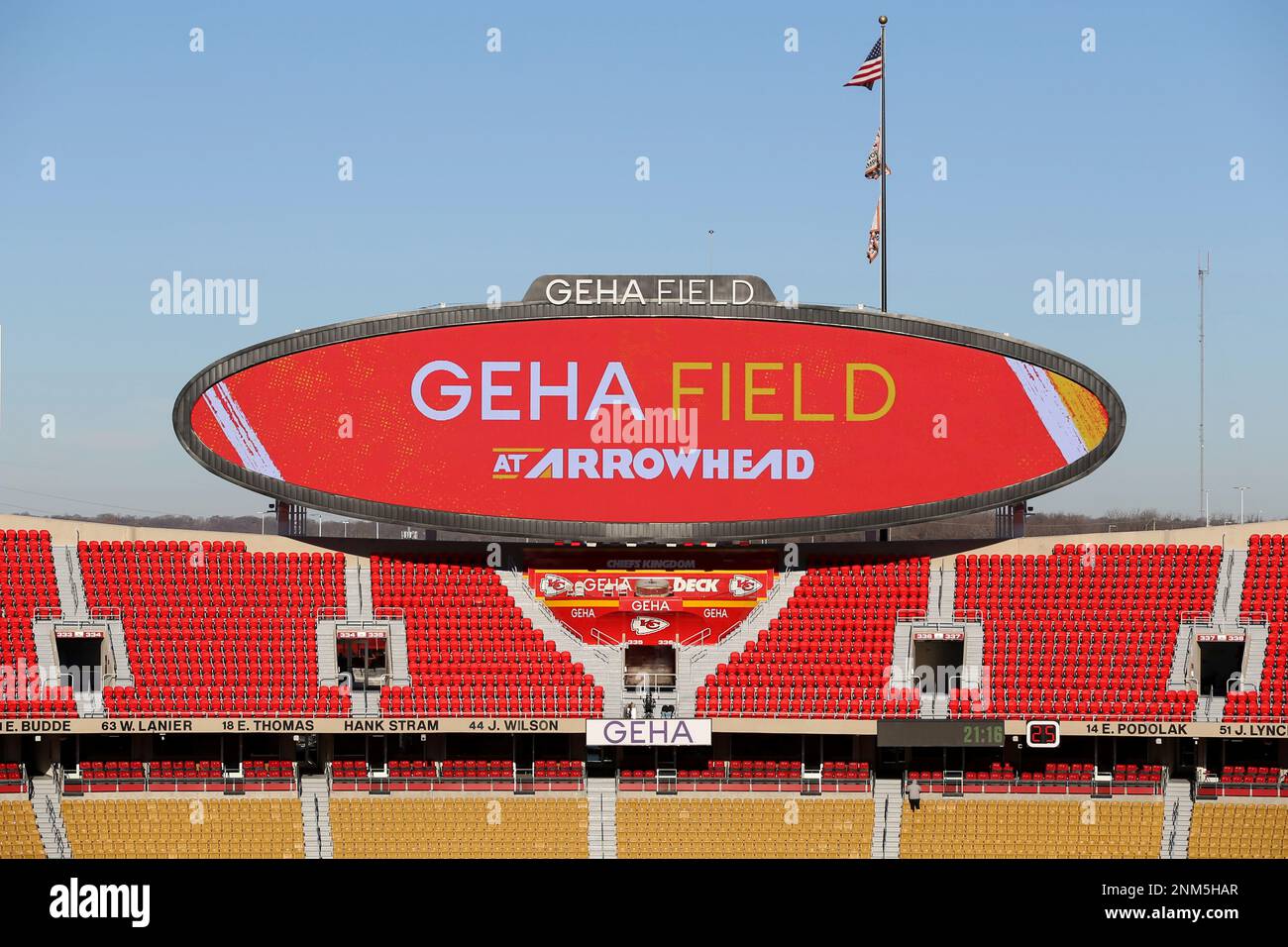 KANSAS CITY, MO - DECEMBER 12: A view of the scoreboard before an NFL ...