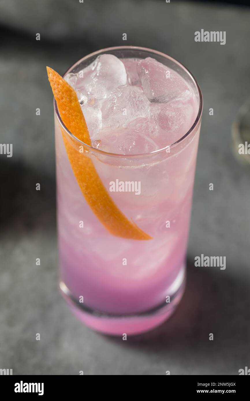 Boozy Refreshing Purple Empress Highball Cocktail with Grapefruit and ...
