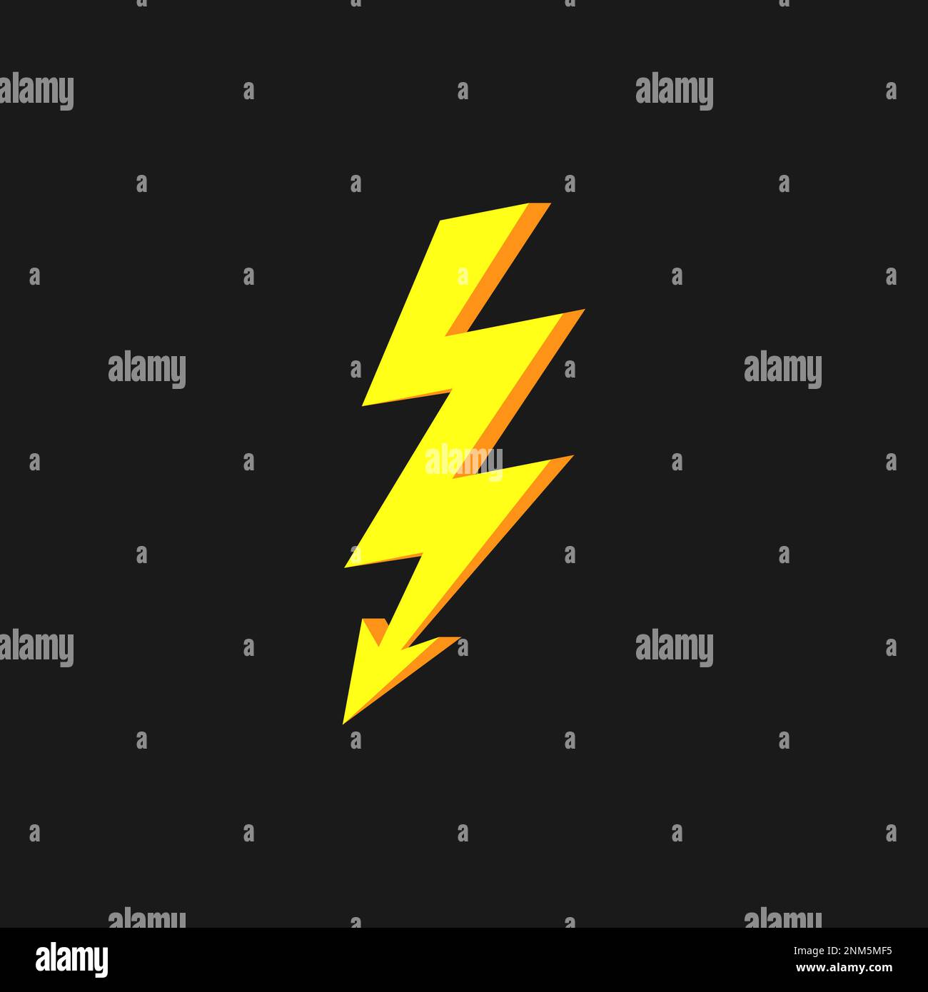 Thunder and bolt lighting elements. Flash icons set. Elestric blitz ...