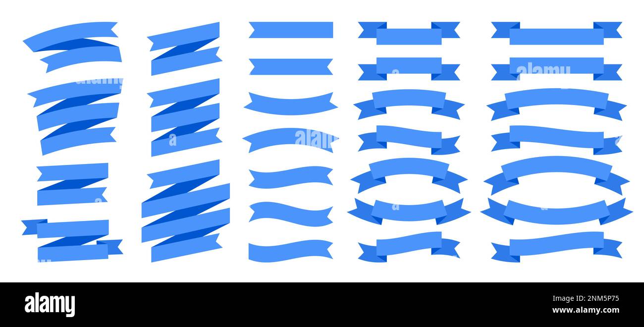 Red ribbons. Promotion flags collection. Vector flat labels Stock ...