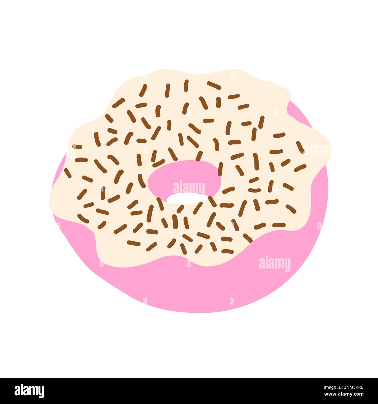 Donut in cartoon style. Vector illustration isolated on white ...