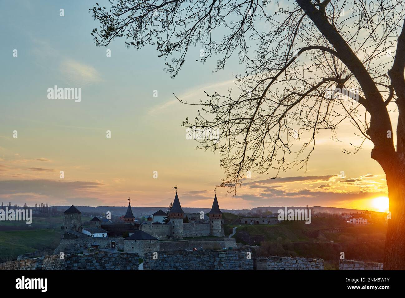 Old Castle medieval castle town of Kamenetz-Podolsk, Ukraine is one of ...
