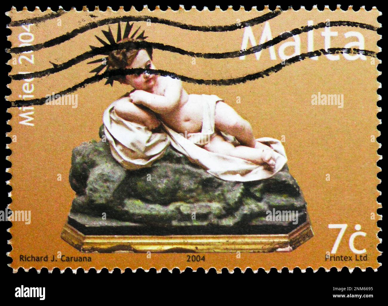 MOSCOW, RUSSIA - FEBRUARY 15, 2023: Postage stamp printed in Malta ...