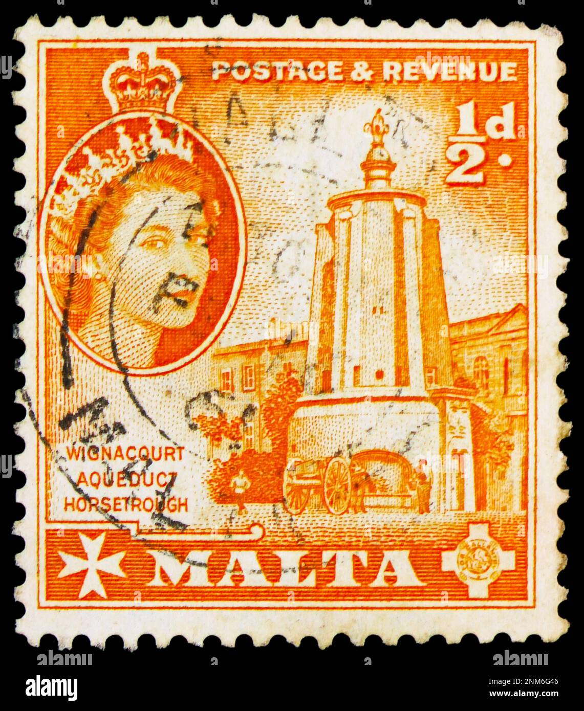 MOSCOW, RUSSIA - FEBRUARY 15, 2023: Postage stamp printed in Malta ...