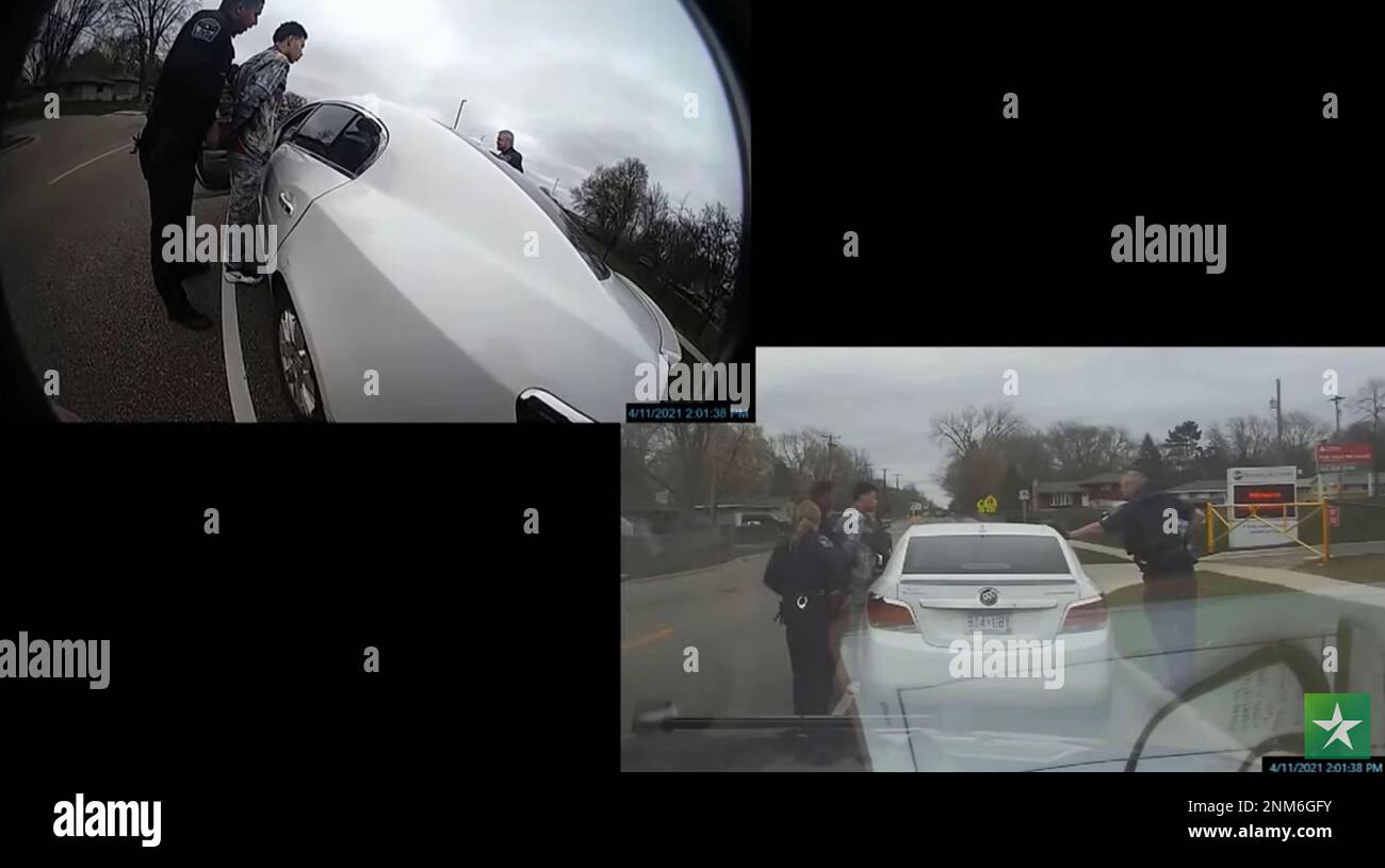 In this screen grab from police video, prosecutor Erin Eldridge shows ...