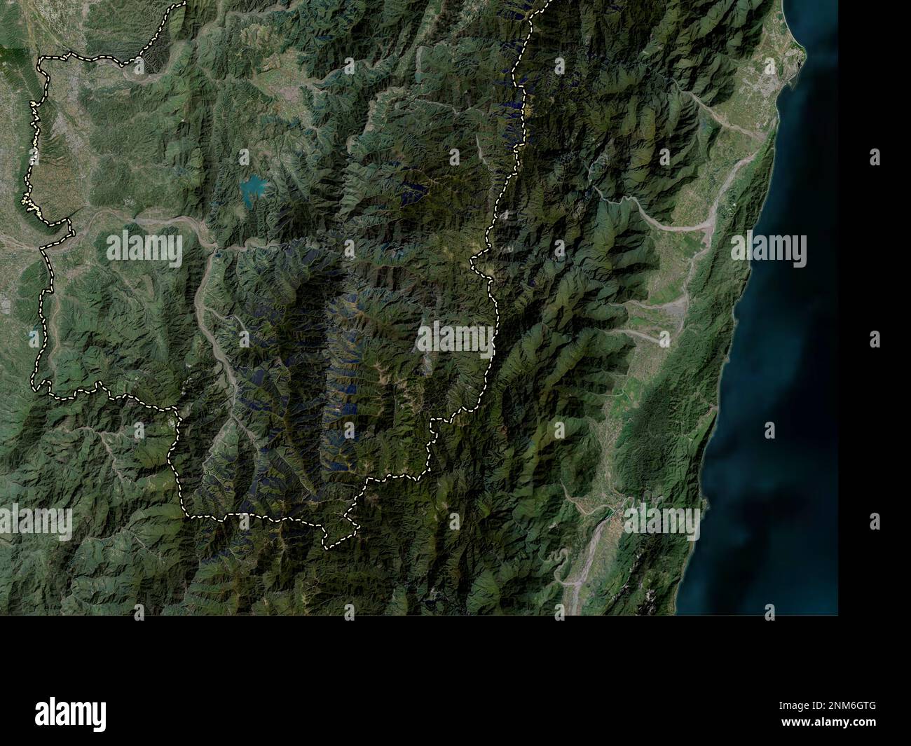 Nantou, county of Taiwan. High resolution satellite map Stock Photo - Alamy