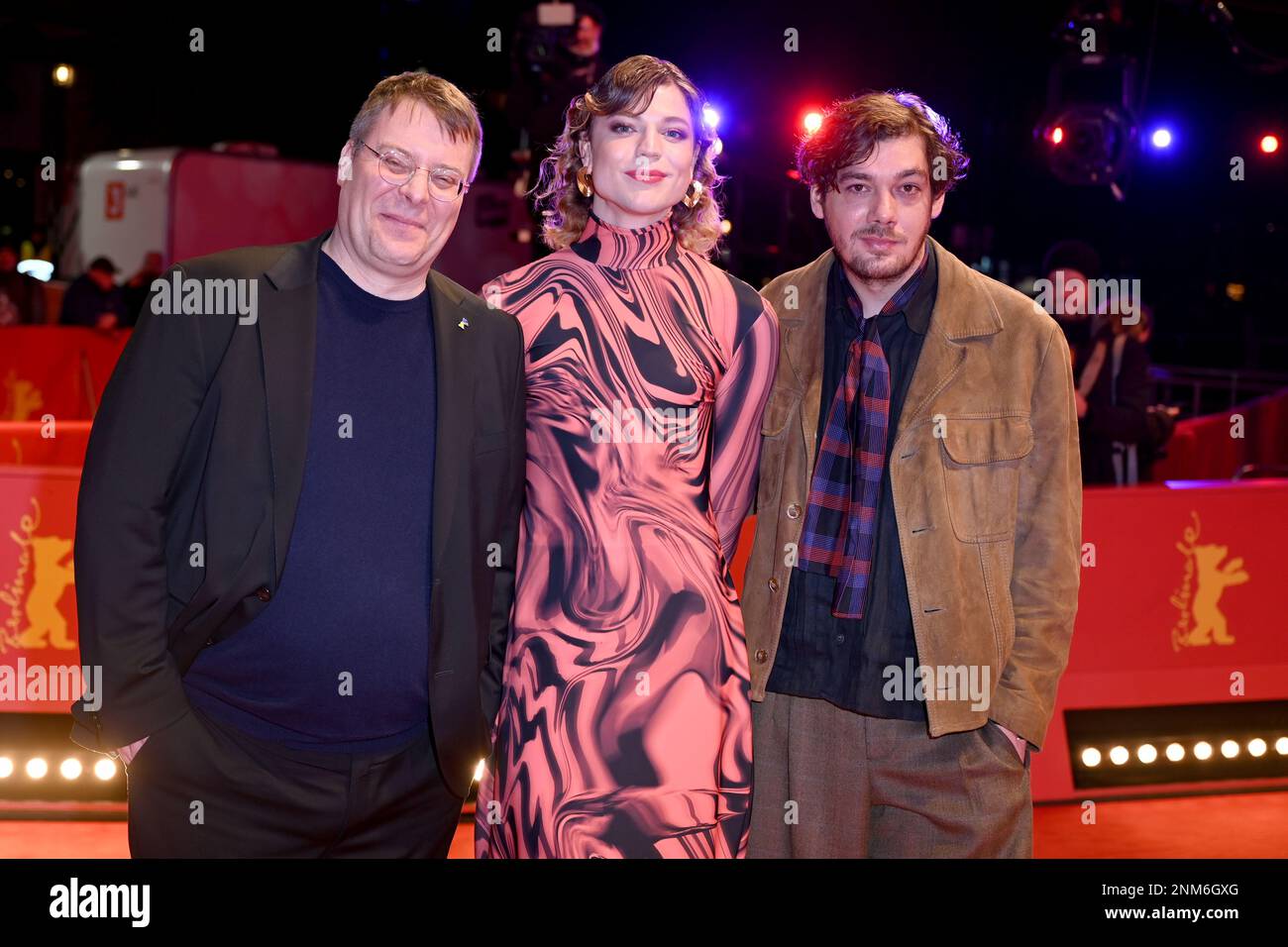 Berlin, Germany. 24th Feb, 2023. Timocin Ziegler (r), actor, Thea Ehre ...