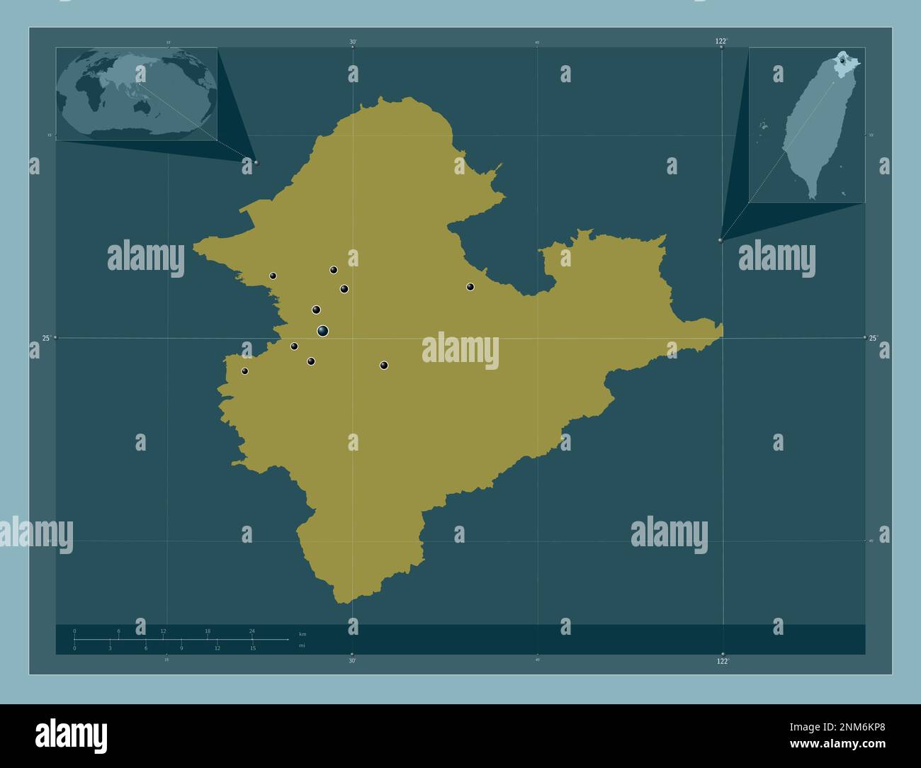 New Taipei City, special municipality of Taiwan. Solid color shape ...