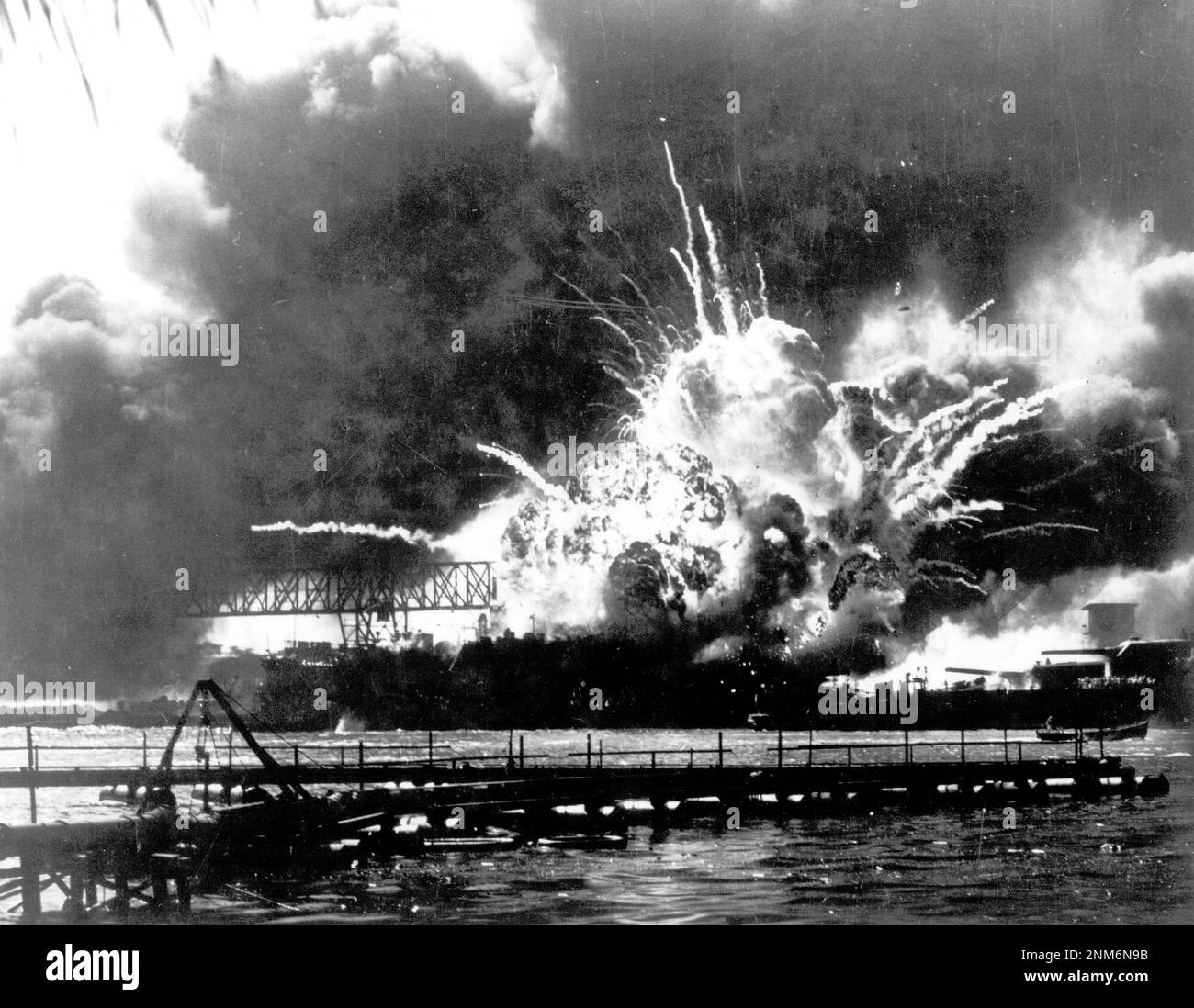 FILE - In this U.S. Navy photo, the USS Shaw explodes after being hit ...